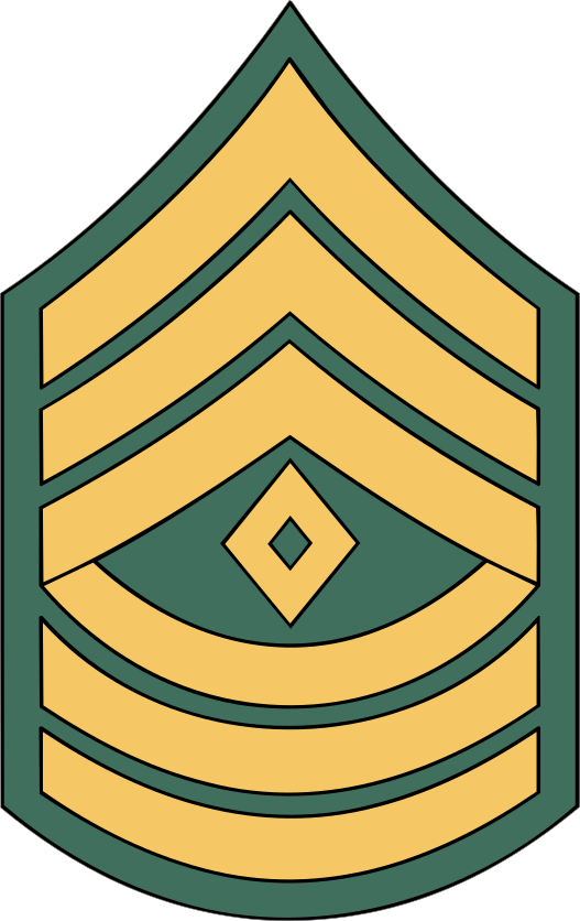 Vibrant, High-Quality Army Rank E-8 First Sergeant Stickers