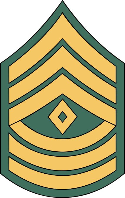 Vibrant, High-Quality Army Rank E-8 First Sergeant Stickers