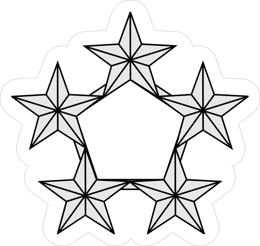 Army Rank O-10 General Of The Army Sticker