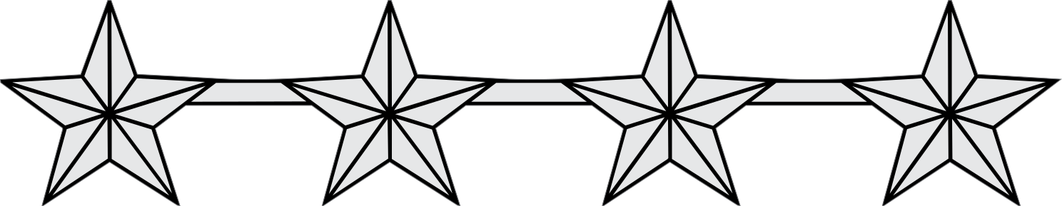 Army Rank O-10 General Sticker Shipped Fast & Free!
