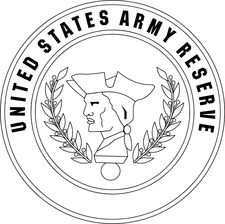 Army Reserve Seal Black And White Sticker