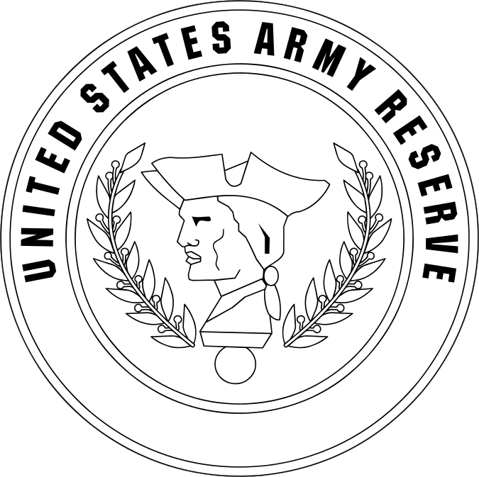 Army Reserve Seal Black And White Sticker