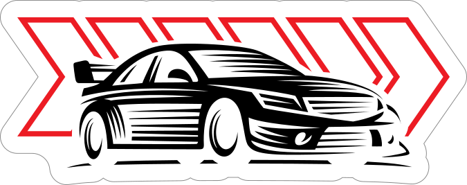 Arrow Racing Car Sticker - Fast Shipping & No Minimums