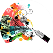 Artist At Work Beautiful Illustration Sticker