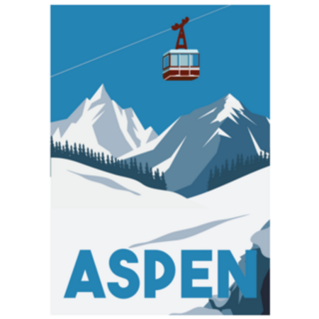 Aspen Colorado Illustration Sticker