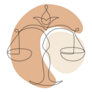 Astrological Libra In Boho Minimal Style Sticker