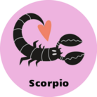 Astrological Zodiac Scorpio On Pink Sticker