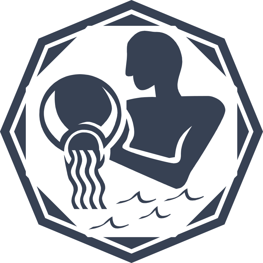 Vibrant, High-Quality Astrology - Aquarius Zodiac Stickers