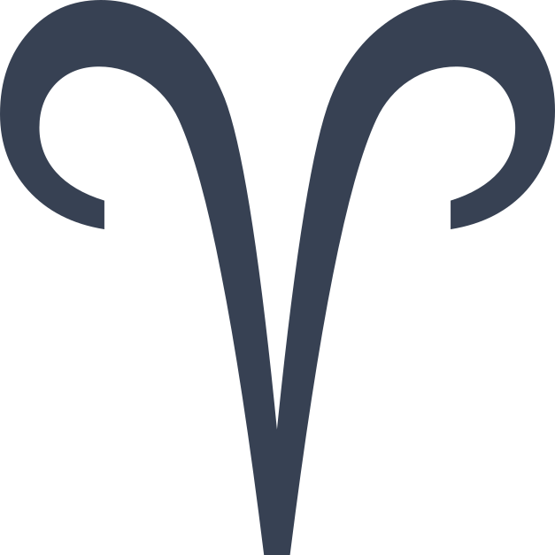 Astrology - Aries Zodiac Symbol Sticker - 50+ Colors!