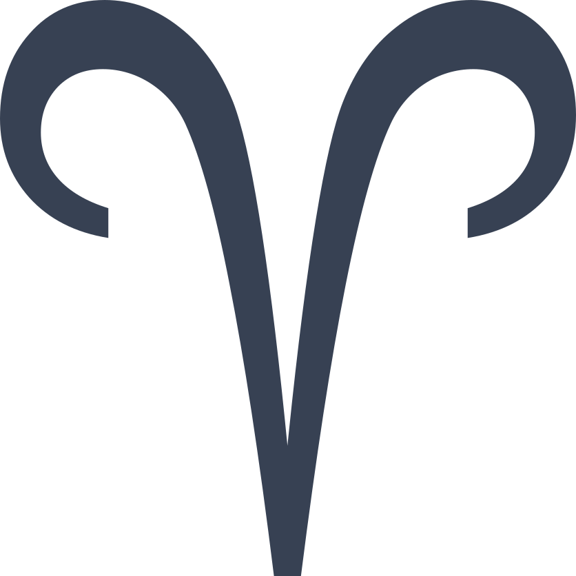 Astrology - Aries Zodiac Symbol Sticker - 50+ Colors!