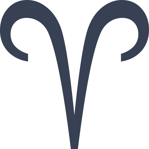 Astrology - Aries Zodiac Symbol Sticker - 50+ Colors!