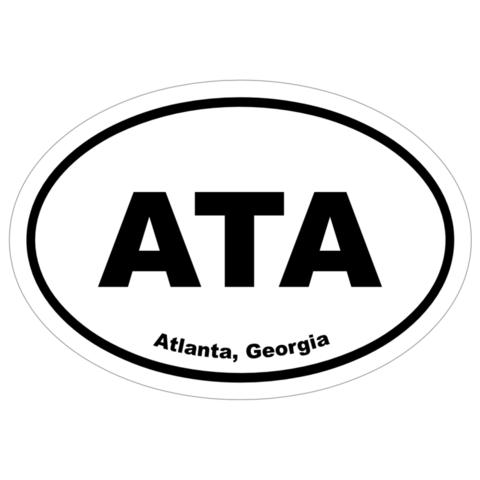 Atlanta, Georgia Oval Stickers