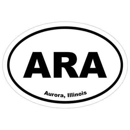 Illinois City Oval Car Stickers & Decals