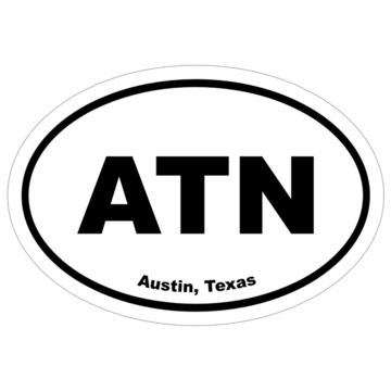 Austin, Texas Oval Stickers