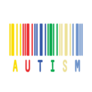 Autism Awareness Rainbow Barcode Sticker