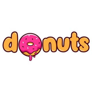 Awesome Mini Donuts Lettering Sticker