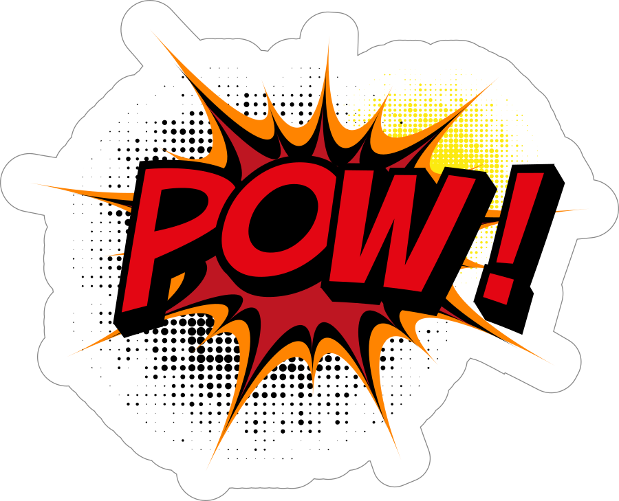 Order Your Awesome Pow Comic Sticker Today - Free Shipping!