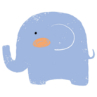 Baby Blue Elephant Sticker