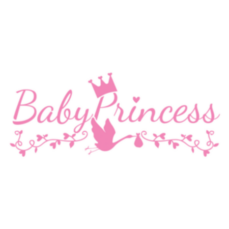 Baby Princess Pink Stork Sticker