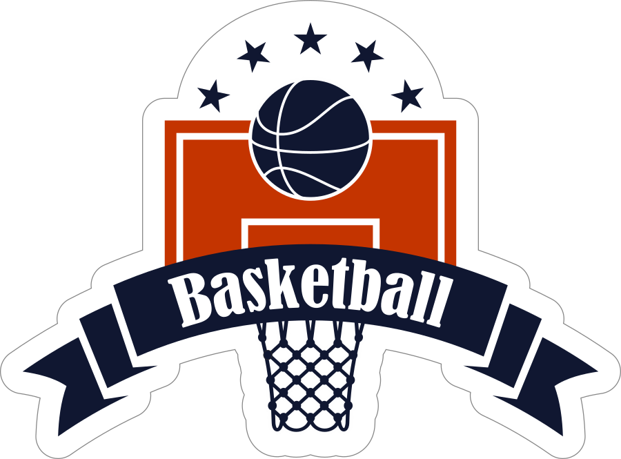 Backboard and Hoop Basketball Sticker Shipped Fast & Free!