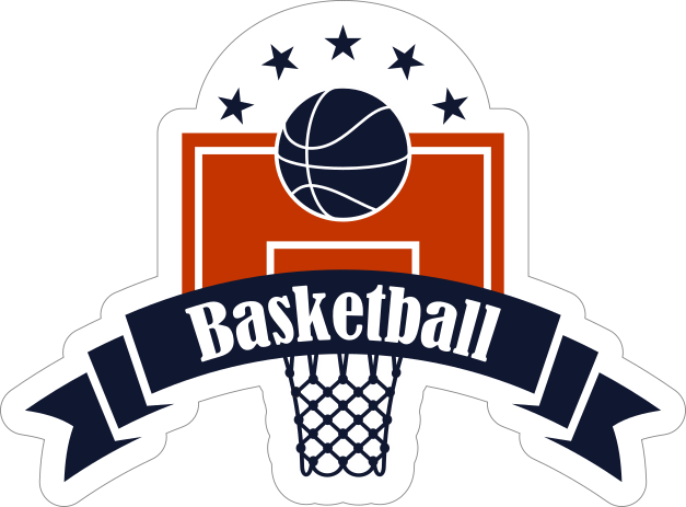 Backboard and Hoop Basketball Sticker Shipped Fast & Free!