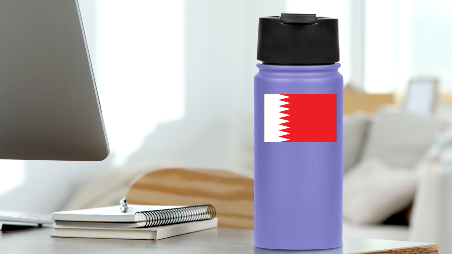Bahrain Country Flag Sticker - 50+ Color Options!