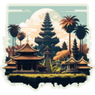 Bali Island Hindu Temple Indonesia Sticker