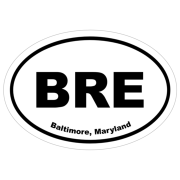 Baltimore, Maryland Oval Stickers