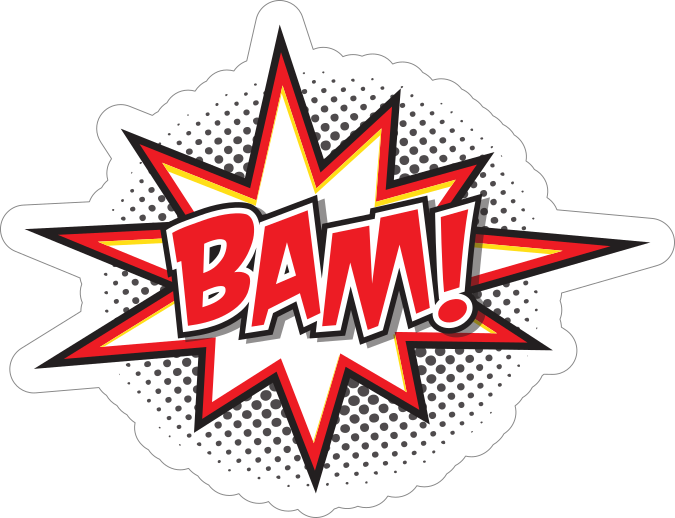 Bam Comic Sticker - Fast Shipping & No Minimums