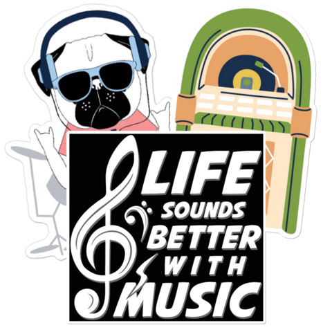 Music & Bands Stickers & Decals – Top Rock Bands & Instruments