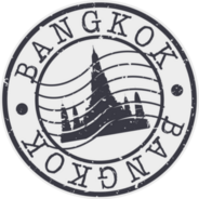 Bangkok Thailand Stamp Lettering Sticker