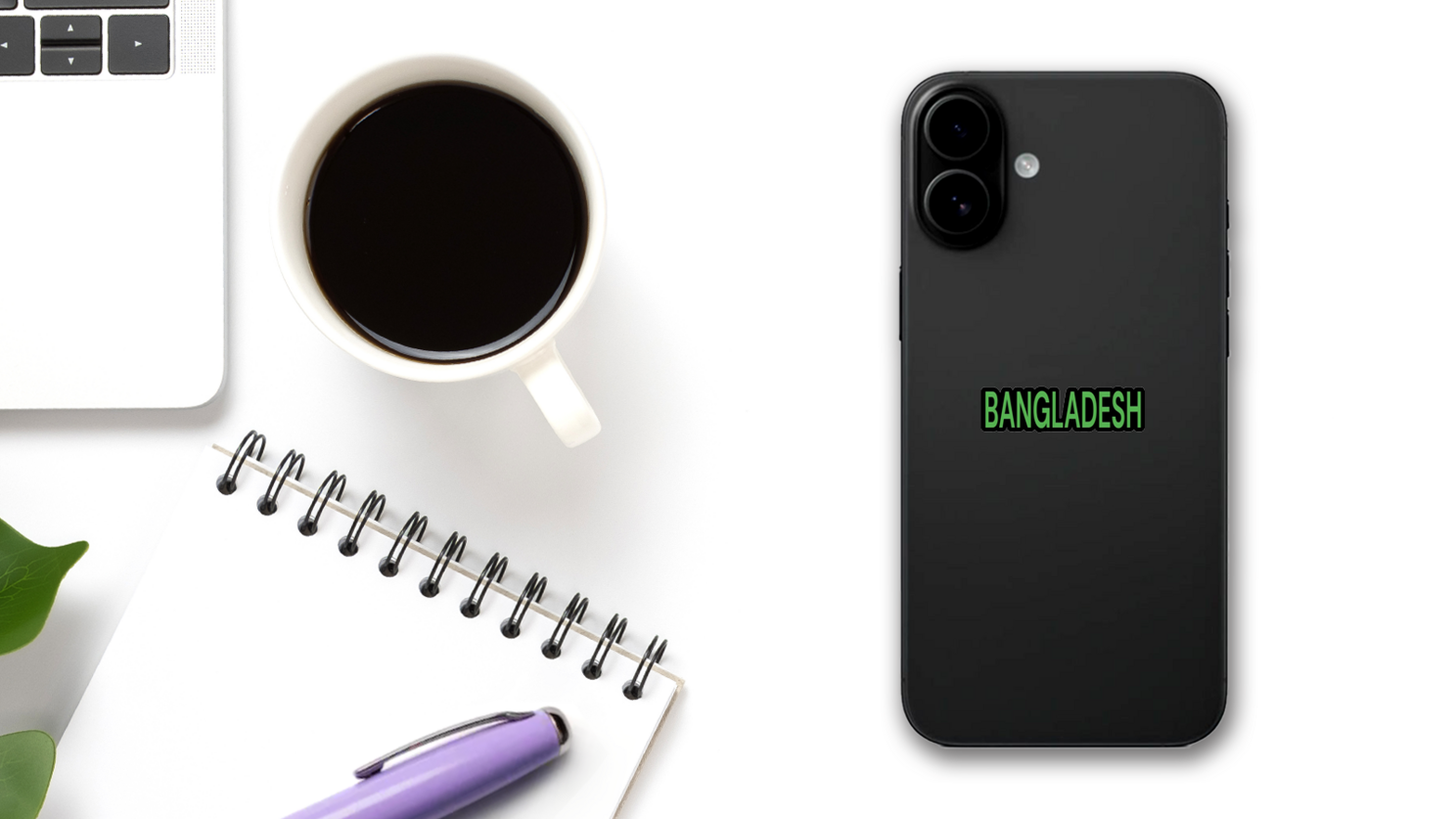Bangladesh Lettering Sticker
