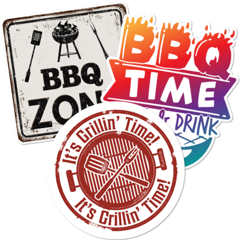 BBQ Car Stickers and Decals