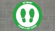 "Be Smart - Stay 6 Ft Apart" Custom Floor Stickers