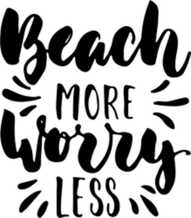 Beach More Worry Less Sticker