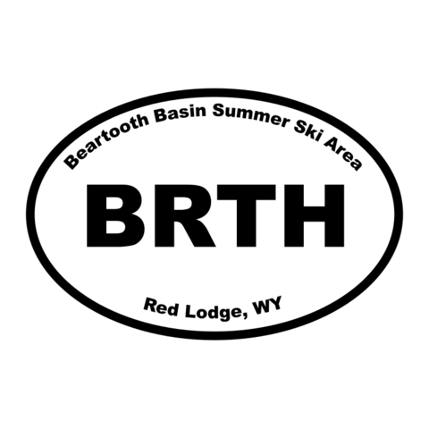 Beartooth Basin Summer Ski Area Oval Sticker