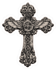 Beautiful Detailed Cross Sticker