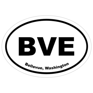 Washington City Oval Car Stickers and Decals