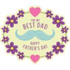 Best Dad Mustache Sticker