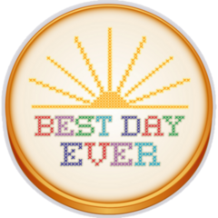 Best Day Needlepoint Sticker