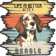 Better With Beagle Sticker