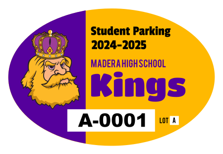 Custom Mascot School Oval Parking Permit Sticker | Wholesale Prices