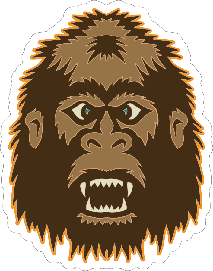 Bigfoot Face Sticker