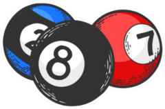Billiard Balls Illustration Sticker