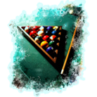 Billiard Game Paint Sticker