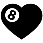 Billiard Heart Sticker