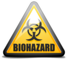 Biohazard Danger Sign Cartoon Sticker
