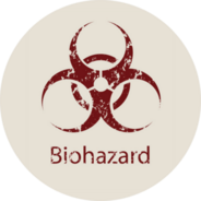 Biological Danger Biohazard In Red Sticker
