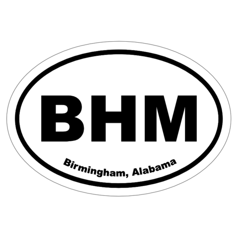 Birmingham, Alabama Oval Stickers