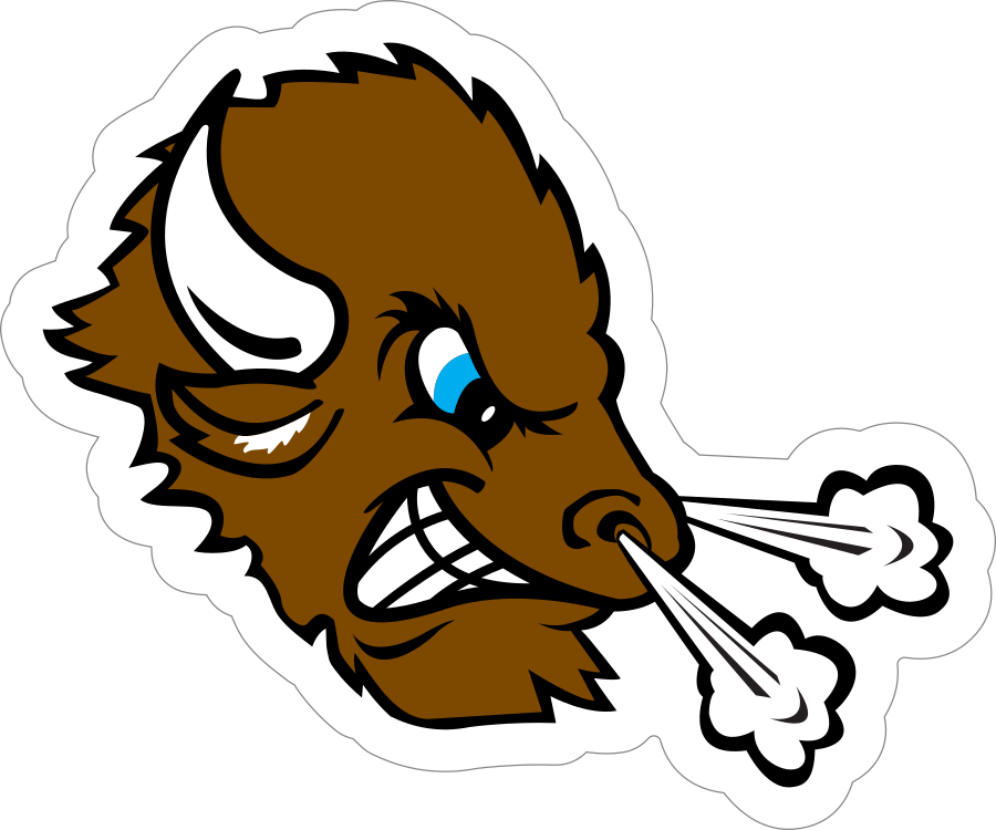 Bison Head Mascot Sticker